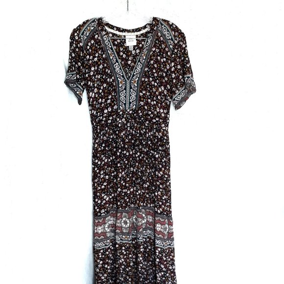 Knox Rose Dresses Knox Rose Floral Mixed Print Dress Nwt Black
